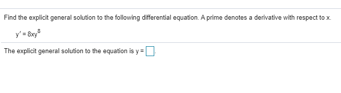 Solved Find the explicit general solution to the following | Chegg.com