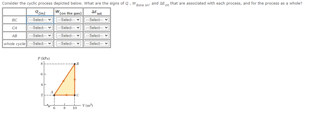 Solved Consider the cyclic process depicted below. What are | Chegg.com