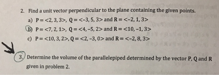 Solved Find a unit vector perpendicular to the plane | Chegg.com