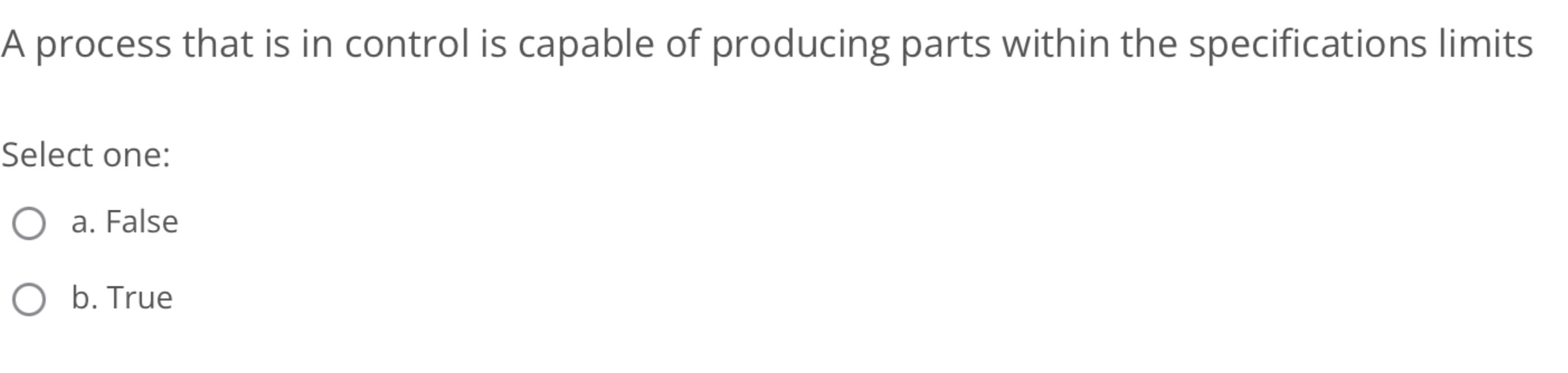 Solved A process that is in control is capable of producing | Chegg.com
