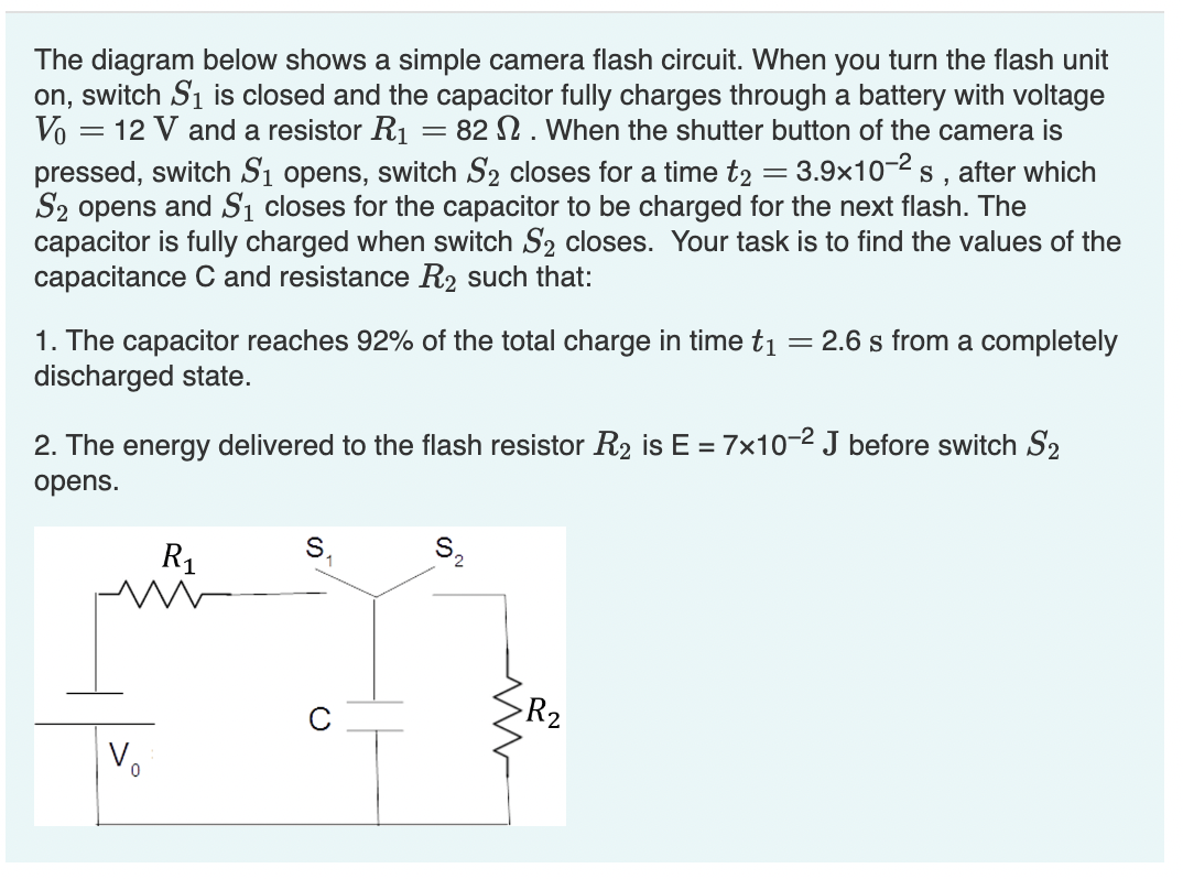 Solved C=0.0126 F What voltage does the capacitor have at | Chegg.com