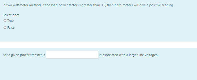Solved In two wattmeter method, if the load power factor is | Chegg.com