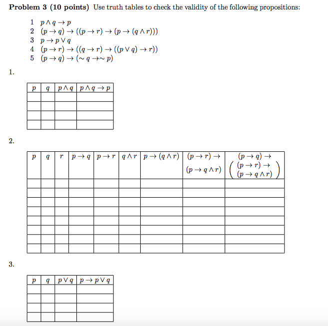 Solved Problem 2 (5 points) Assign truth values to p and q | Chegg.com