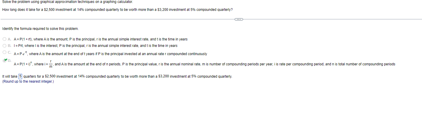 Solved Solve the problem using graphical approximation | Chegg.com
