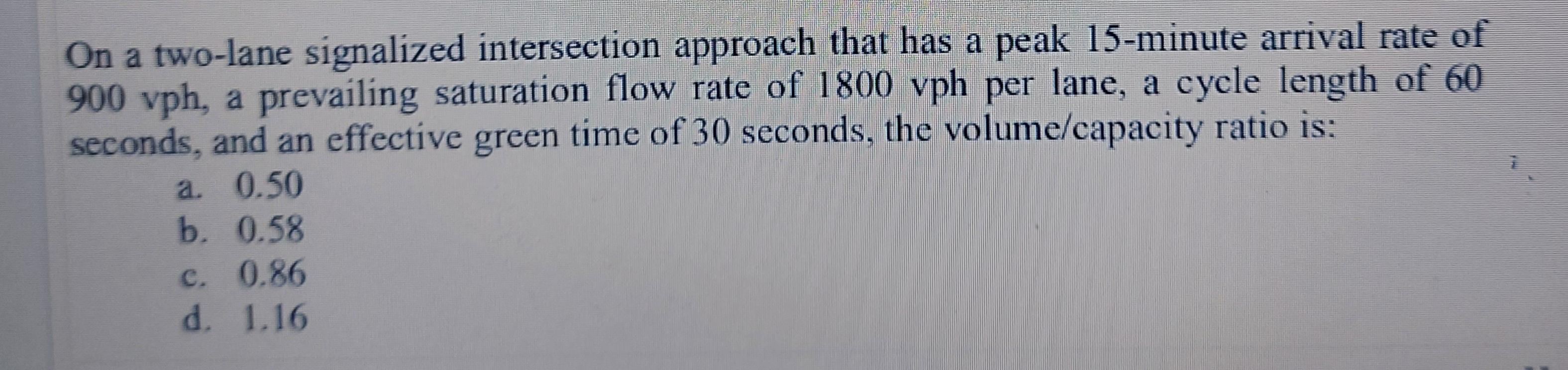 Solved On a two-lane signalized intersection approach that | Chegg.com