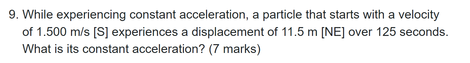 Solved While experiencing constant acceleration, a particle | Chegg.com