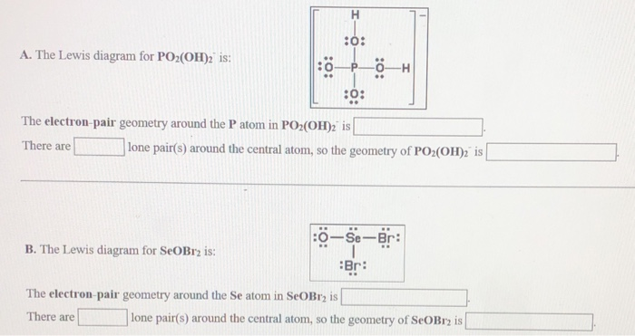 Solved A. The Lewis diagram for PO (OH) is: The electron | Chegg.com