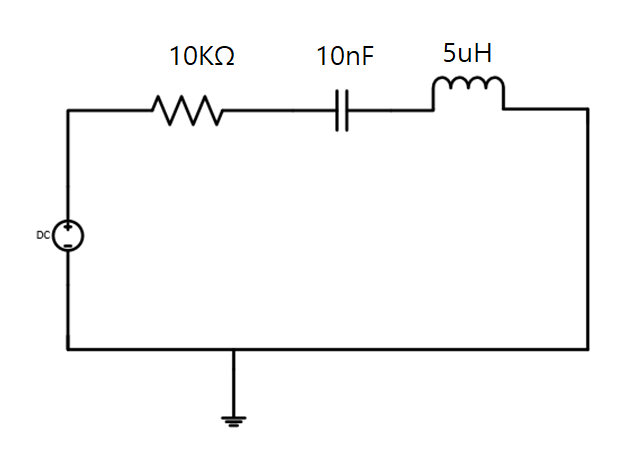 Solved 10KΩ 10nF 5uH Η DC + | Chegg.com