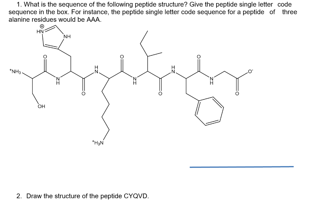 Solved 1. What is the sequence of the following peptide | Chegg.com