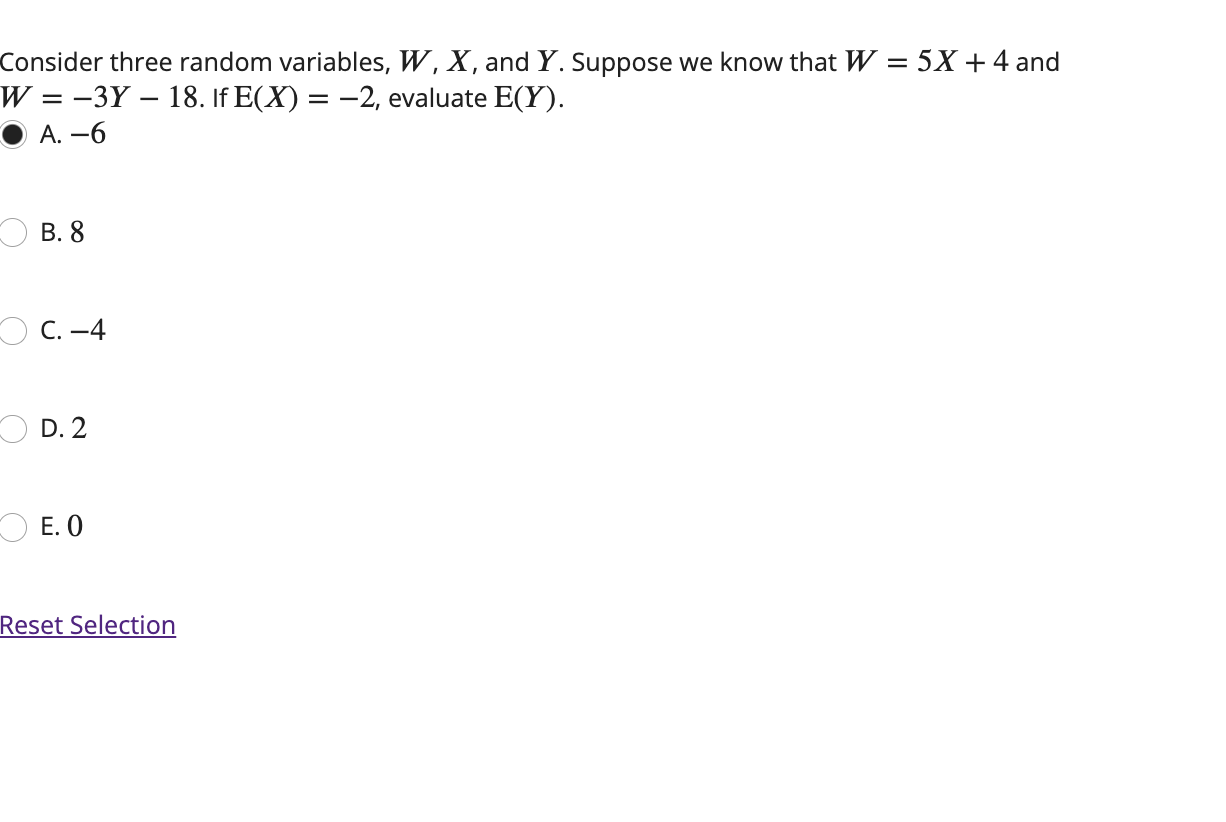 Solved Consider Three Random Variables 𝑊 𝑋 And 𝑌 