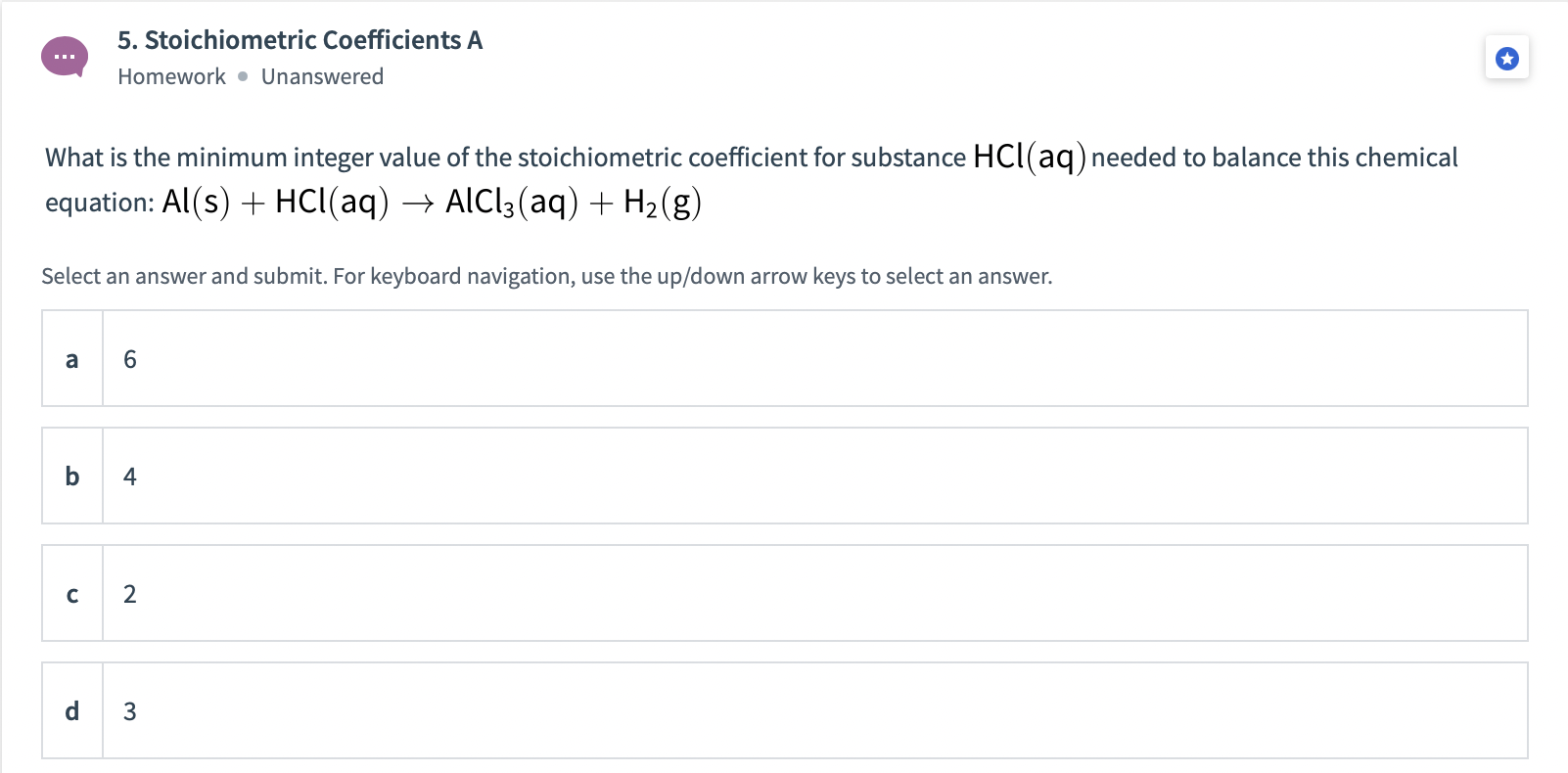 Solved 1. Balancing Equation Homework • Unanswered Fill in | Chegg.com