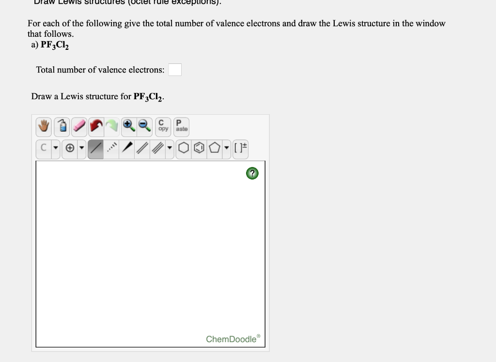 Solved Draw Lewis Structures (Octet ruie exceptions). For | Chegg.com