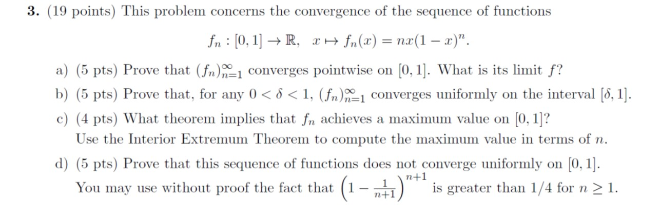 Solved It is a real analysis problem from | Chegg.com