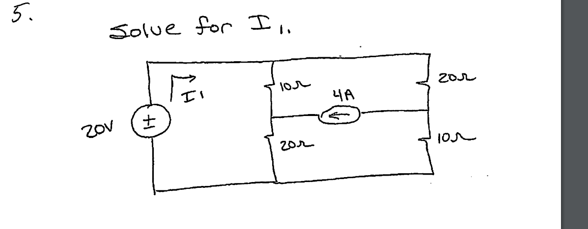 Solved solve for I1. | Chegg.com