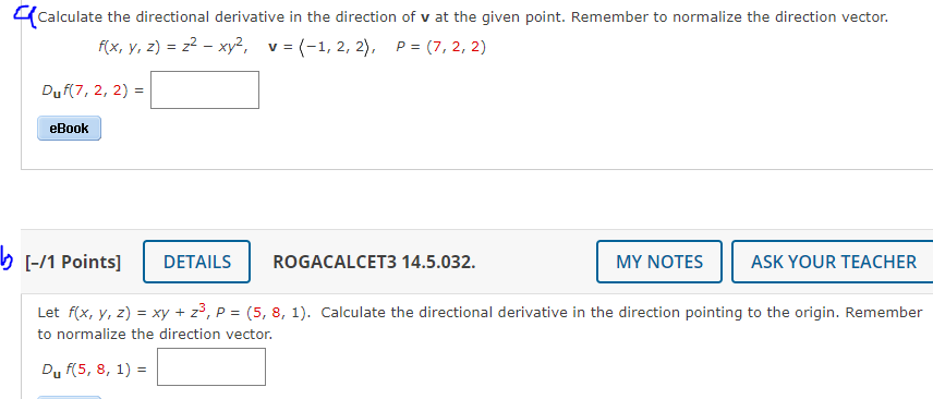 Solved calculate the directional derivative in the direction | Chegg.com