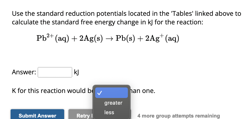 Solved Use the standard reduction potentials located in the | Chegg.com