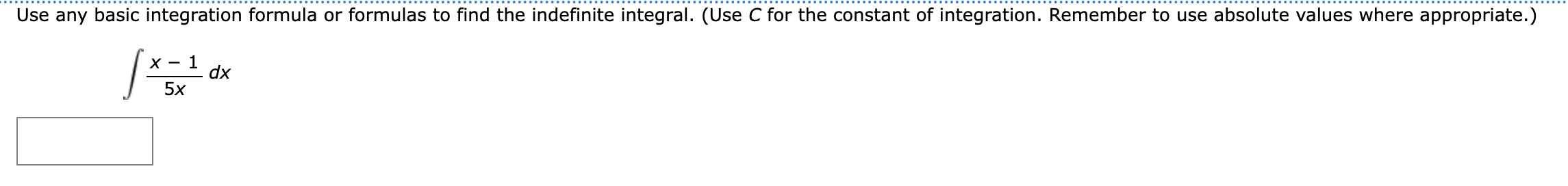 Solved Use any basic integration formula or formulas to find | Chegg.com