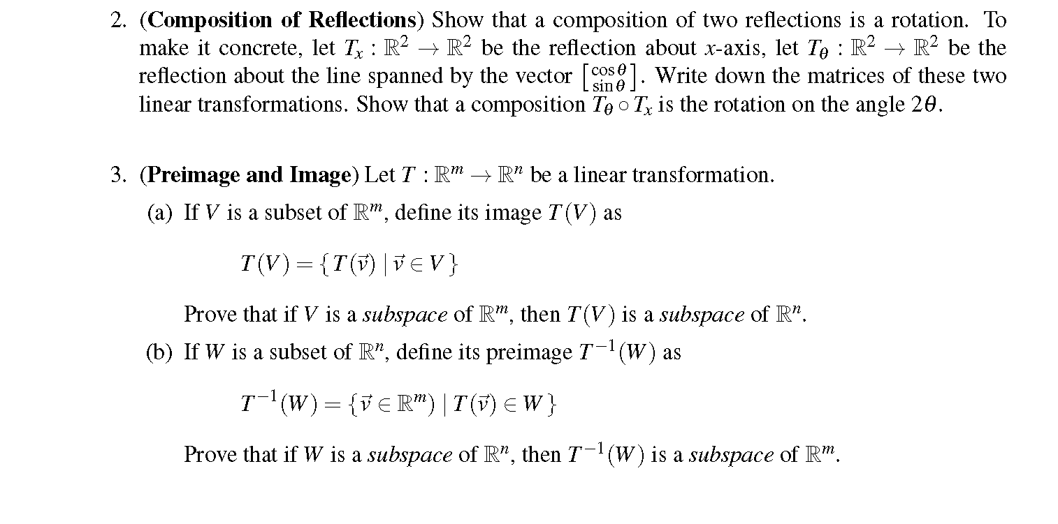 Solved 2. (Composition of Reflections) Show that a | Chegg.com