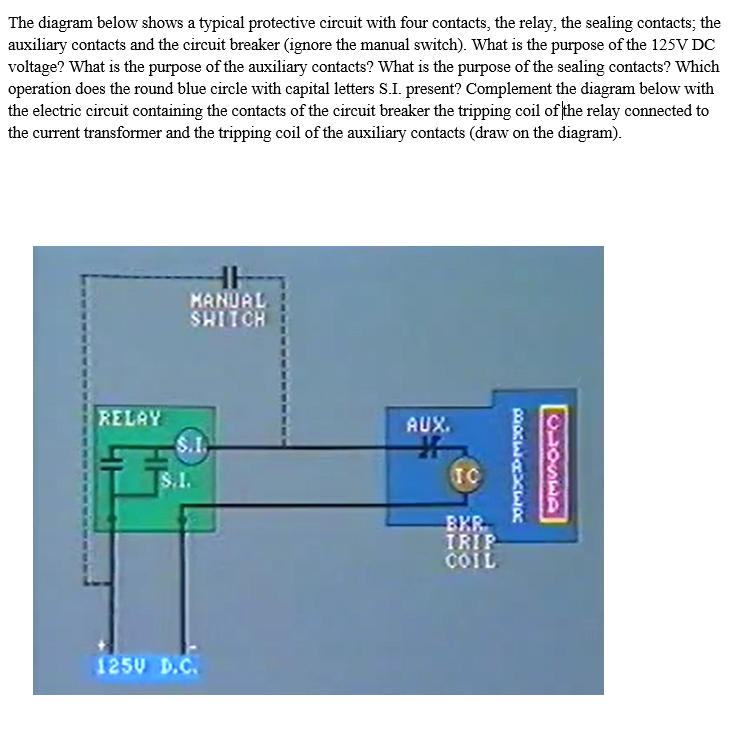 Solved The diagram below shows a typical protective circuit | Chegg.com