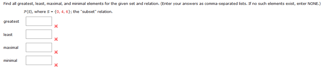 Solved Find All Greatest Least Maximal And Minimal 