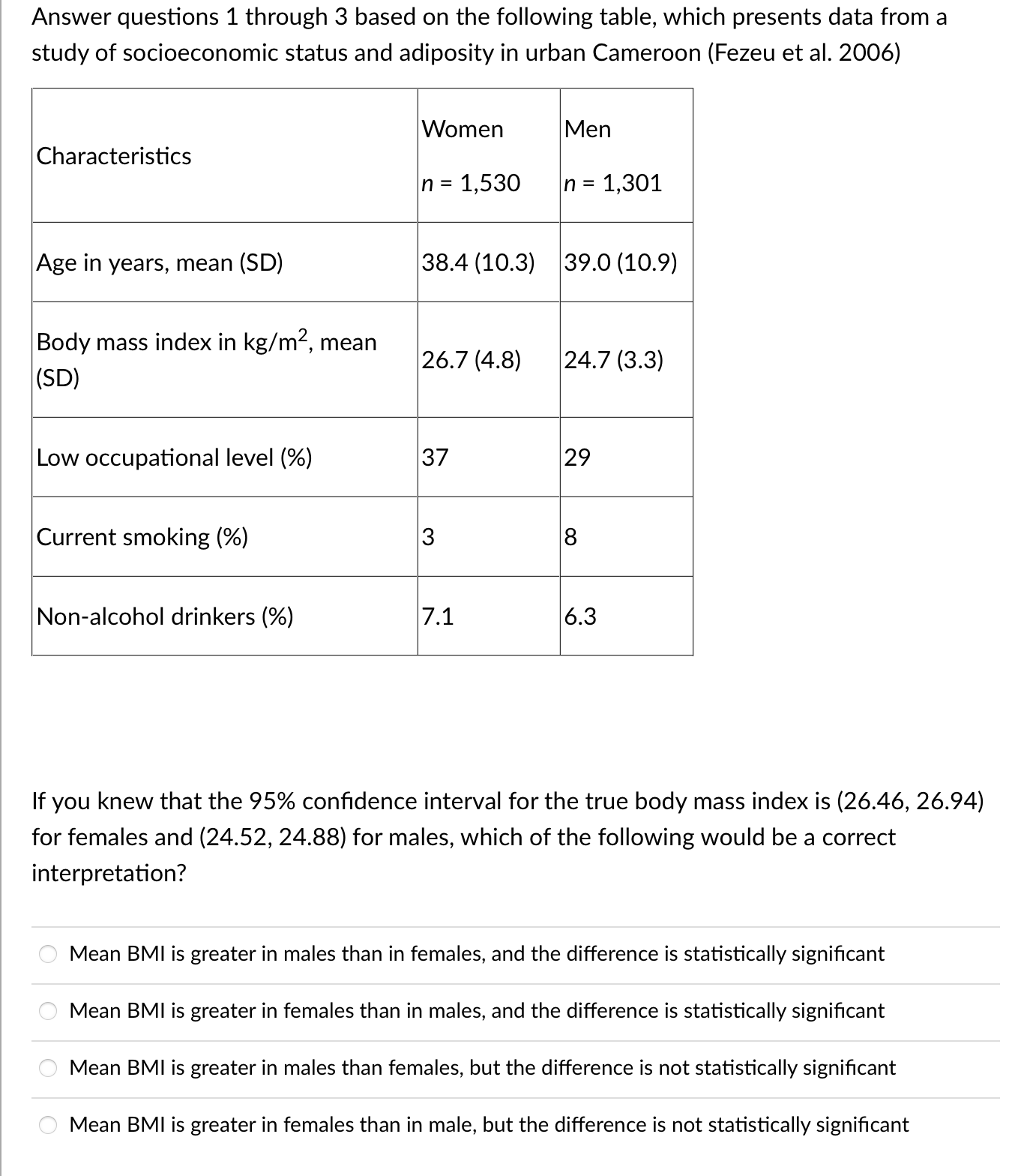 Solved Answer questions 1 ﻿through 3 ﻿based on the following | Chegg.com