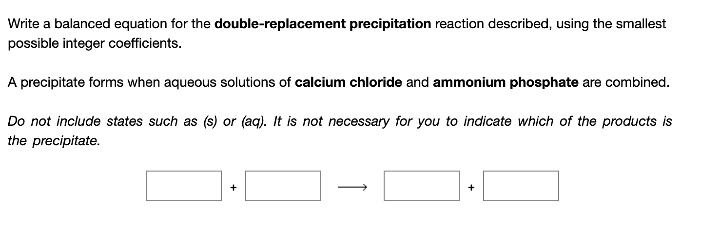 Solved Write a balanced equation for the double-replacement | Chegg.com