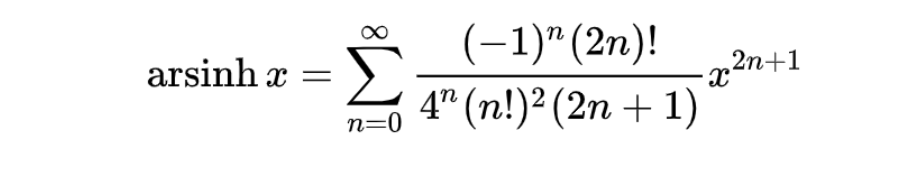 Solved The Taylor series expansion for arsinh(x) is | Chegg.com