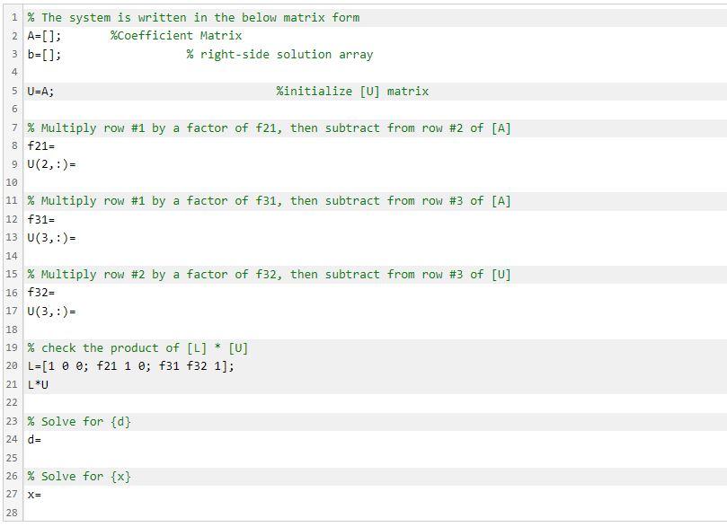 Solved Solve the System of Linear Equations using LU | Chegg.com