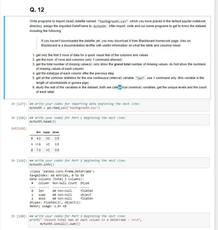 Using Python: 1. 2. Part 1,2,3,4 and have | Chegg.com