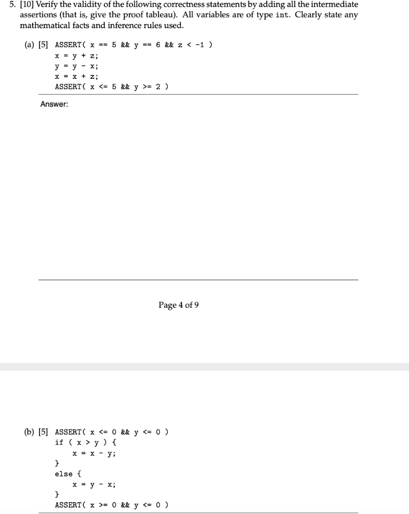 Solved 5. (10) Verify the validity of the following | Chegg.com