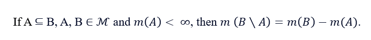 Solved If A⊆B,A,B∈M and m(A)