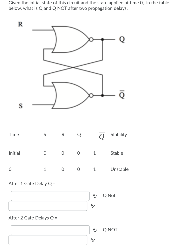 Solved Given the initial state of this circuit and the state | Chegg.com