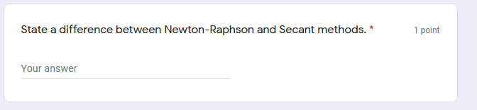 Solved State a difference between Newton-Raphson and Secant | Chegg.com