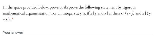 Solved In the space provided below, prove or disprove the | Chegg.com