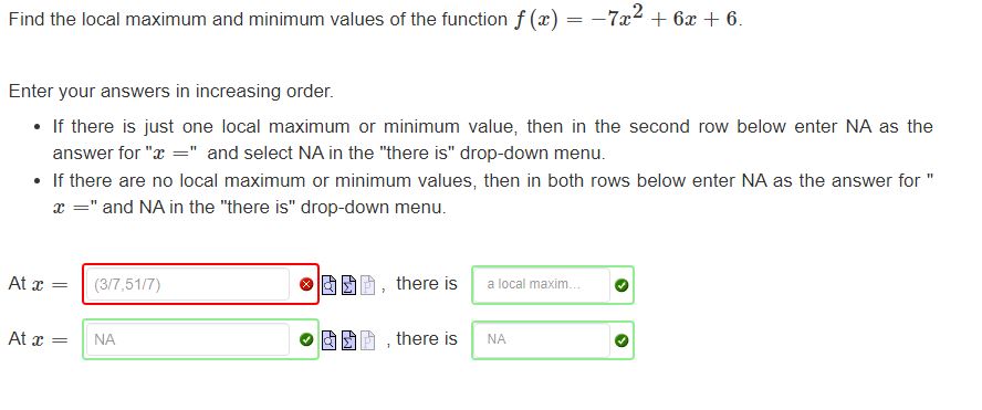 Solved Find the local maximum and minimum values of the | Chegg.com