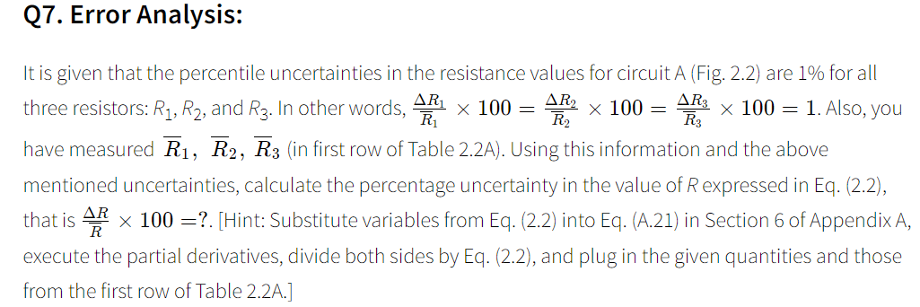 Solved Q7. Error Analysis: R3 It is given that the | Chegg.com