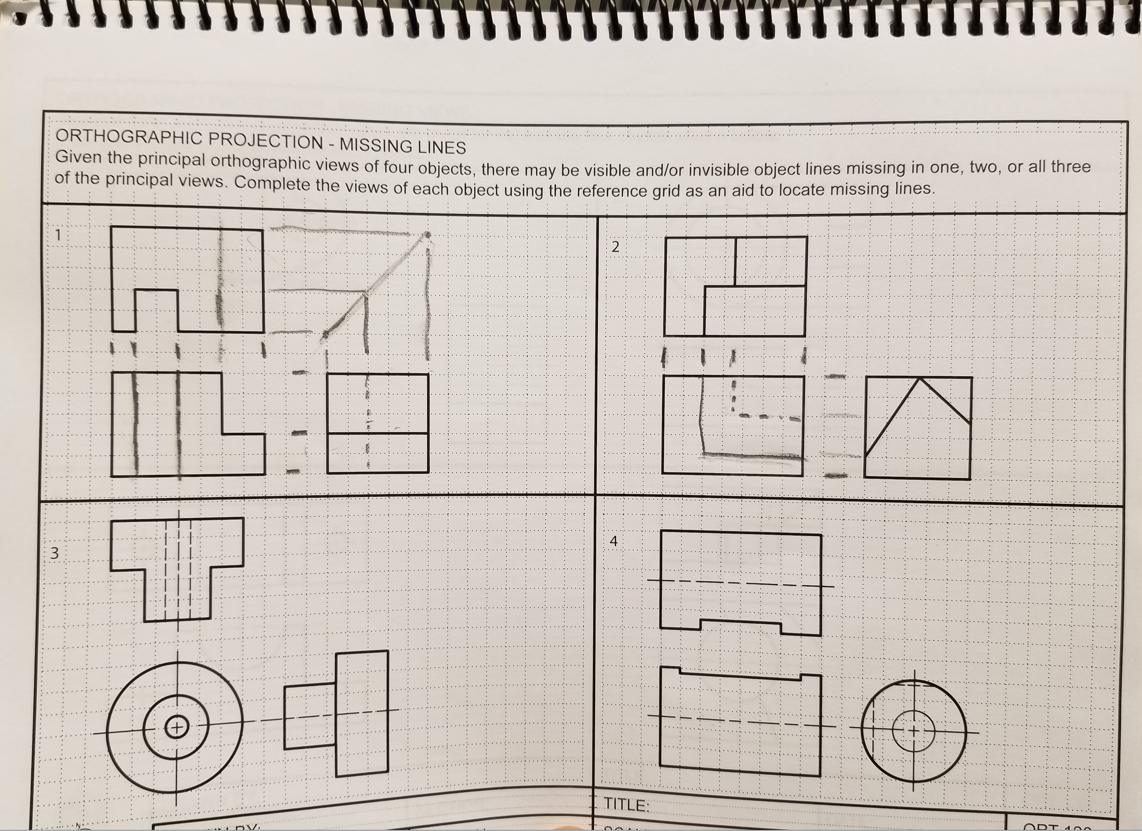 Solved Solidworks Orthographic Projection Drawings. | Chegg.com
