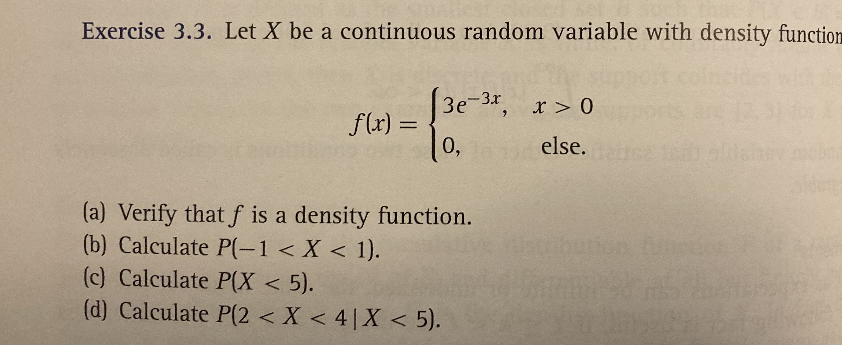 Solved Exercise 3.6. Find the cumulative distribution | Chegg.com