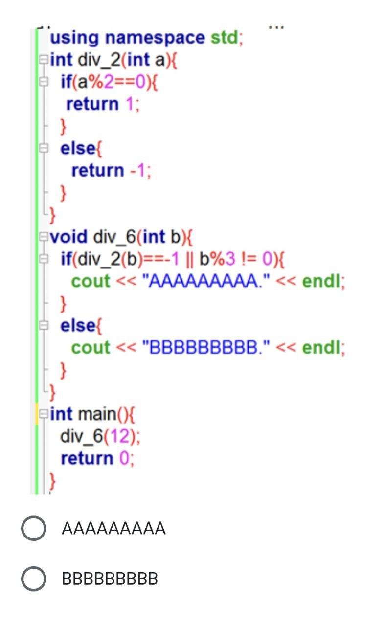 Solved ... using namespace std; int div_2(int a if(a%2==0){ | Chegg.com
