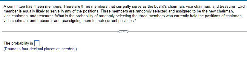 Solved A committee has fifteen members. There are three | Chegg.com