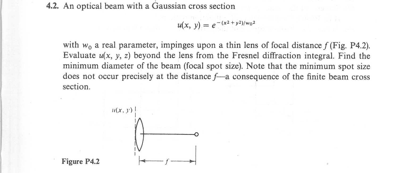 Solved u(x,y)=e-x2+y2w02with w0 ﻿a real parameter, impinges | Chegg.com
