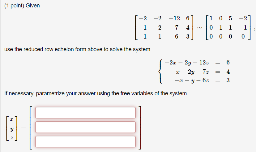 Solved (1 ﻿point) | Chegg.com
