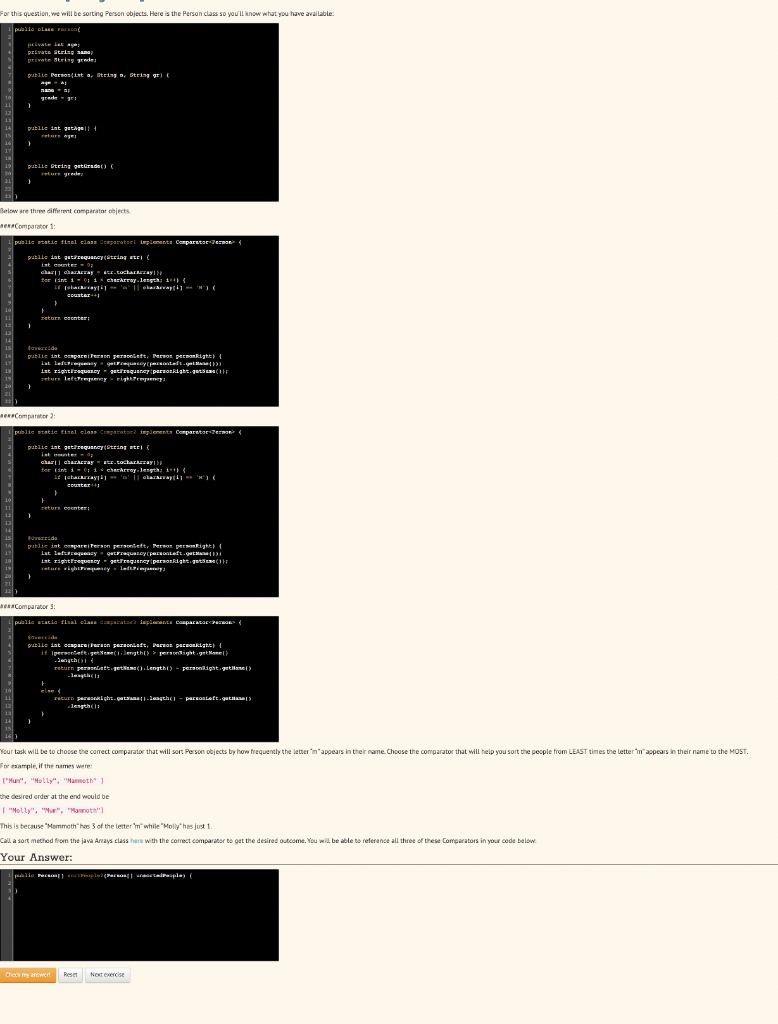 Solved X713: Comparing Comparators 2 For this question, we | Chegg.com