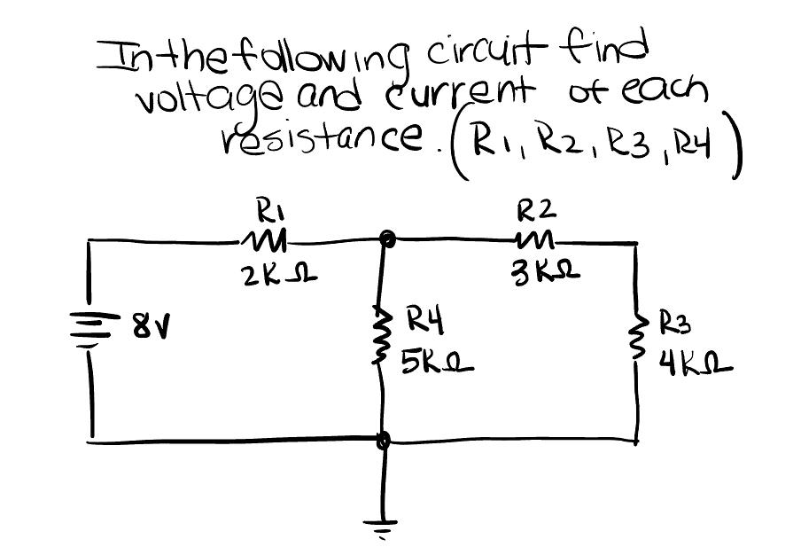 Solved In the following circuit find voltage and current of | Chegg.com