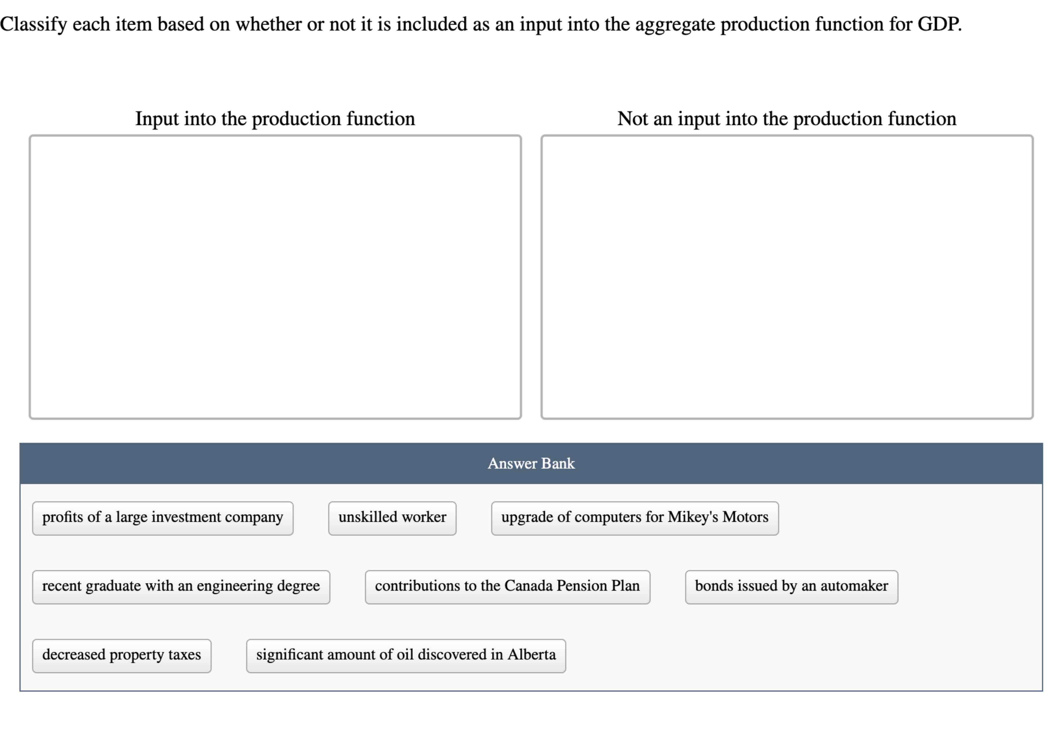 Solved Classify each item based on whether or not it is | Chegg.com