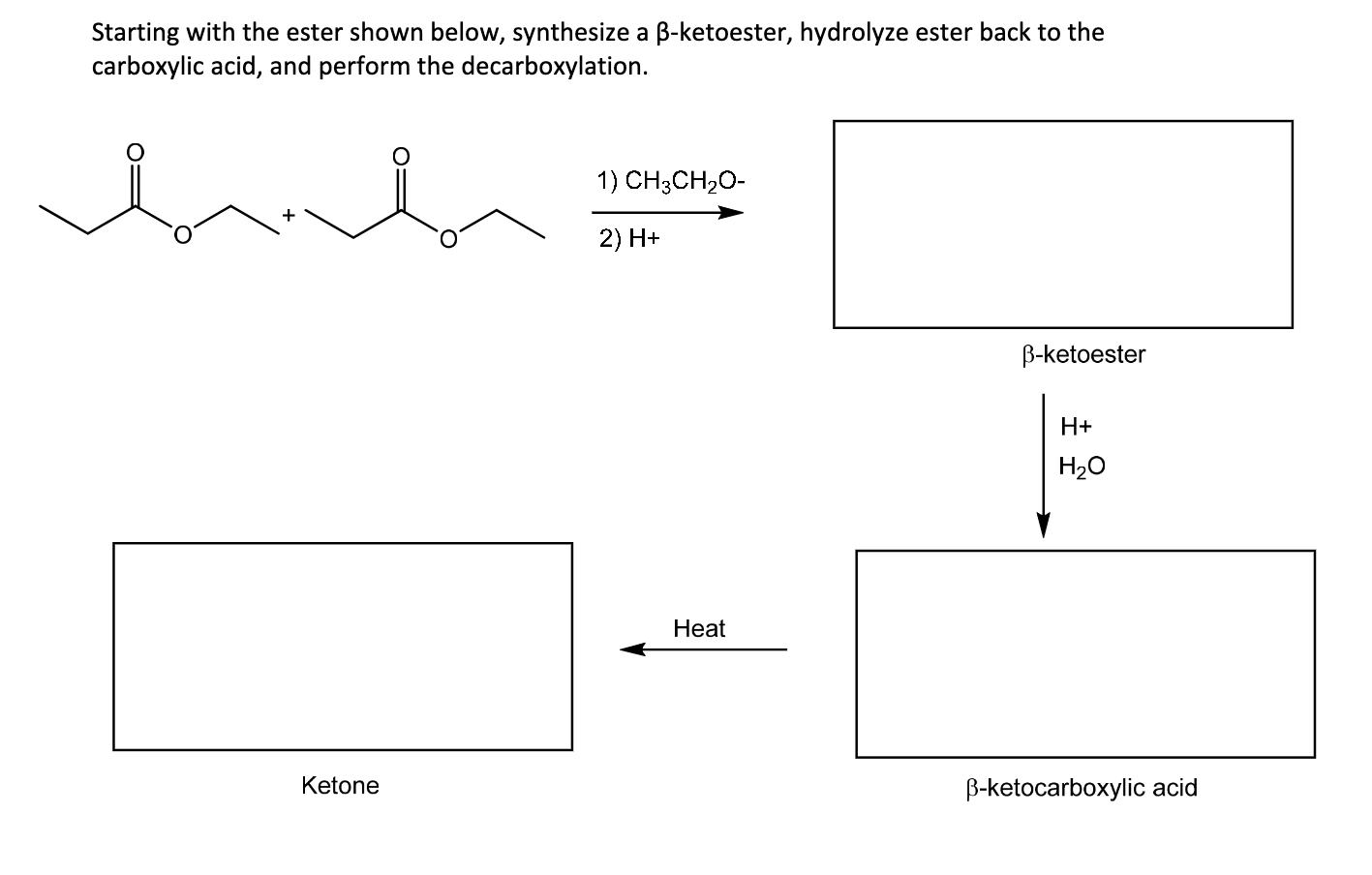 Solved Starting with the ester shown below, synthesize a | Chegg.com