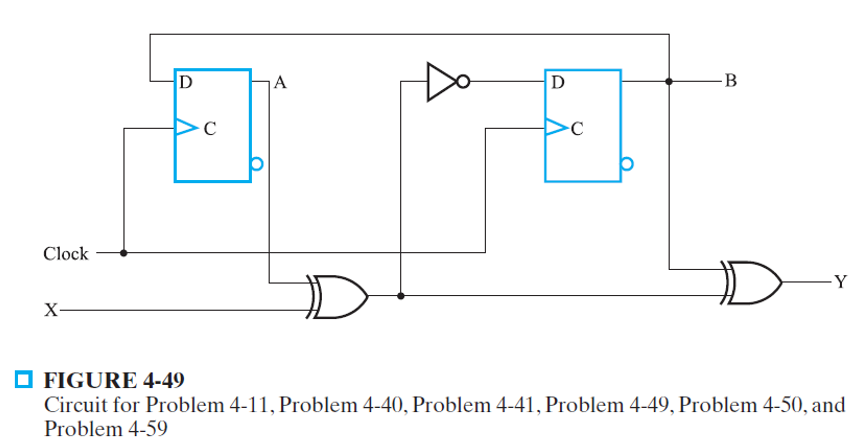 Solved A sequential circuit is shown in Figure 4-49. The | Chegg.com