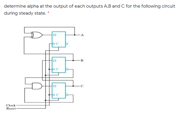 Solved determine alpha at the output of each outputs A, B | Chegg.com