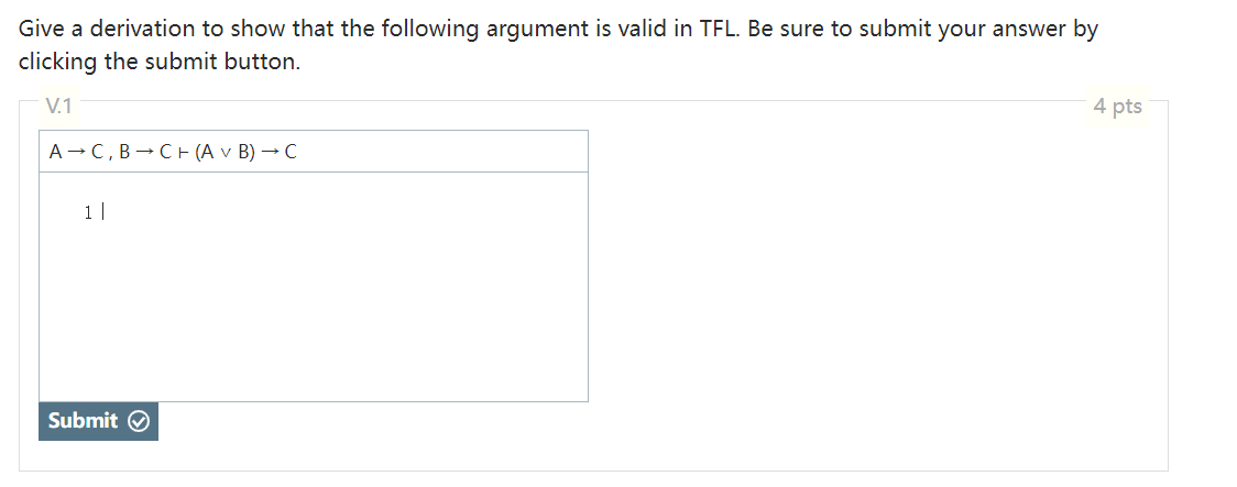 Solved Give a derivation to show that the following argument | Chegg.com