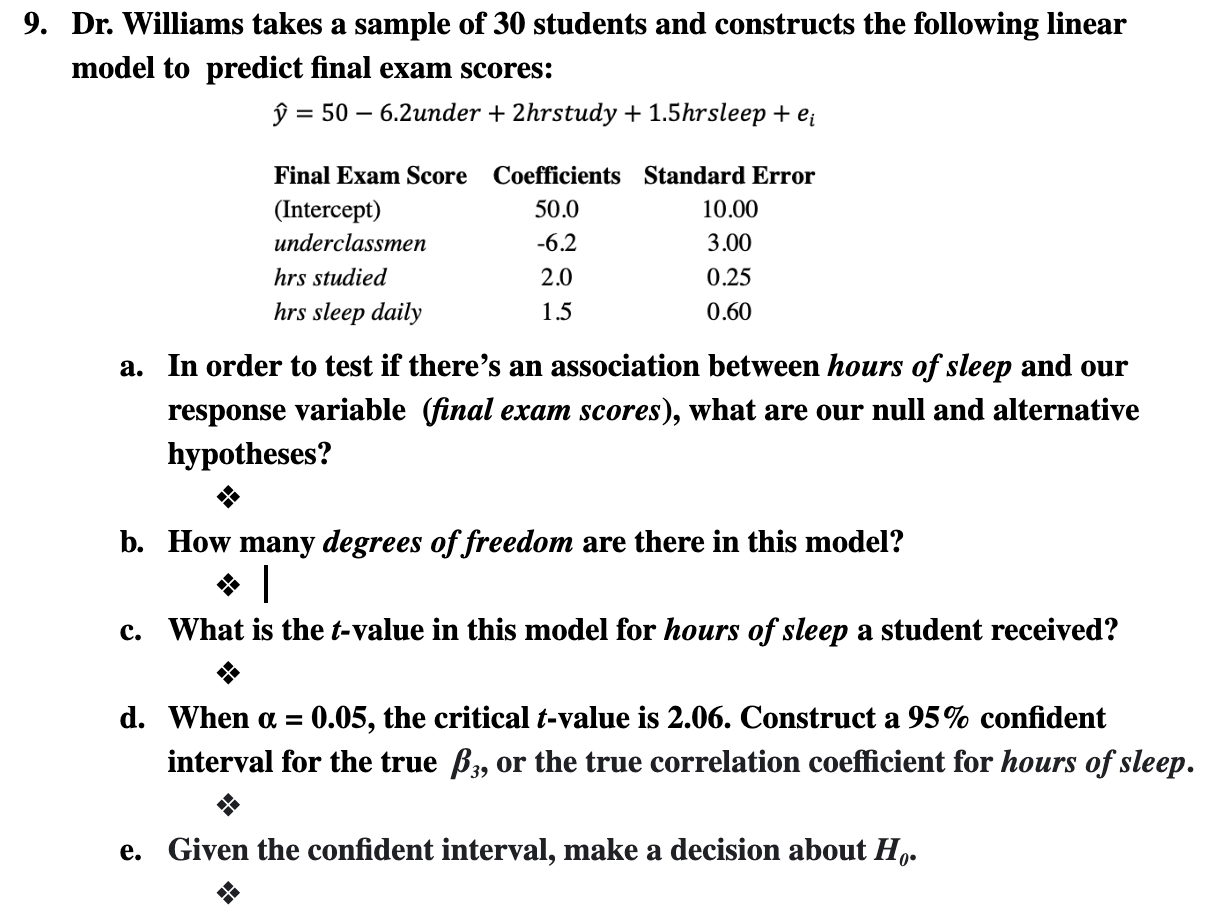 Solved Dr. Williams takes a sample of \\( \\mathbf{3 0} \\) | Chegg.com